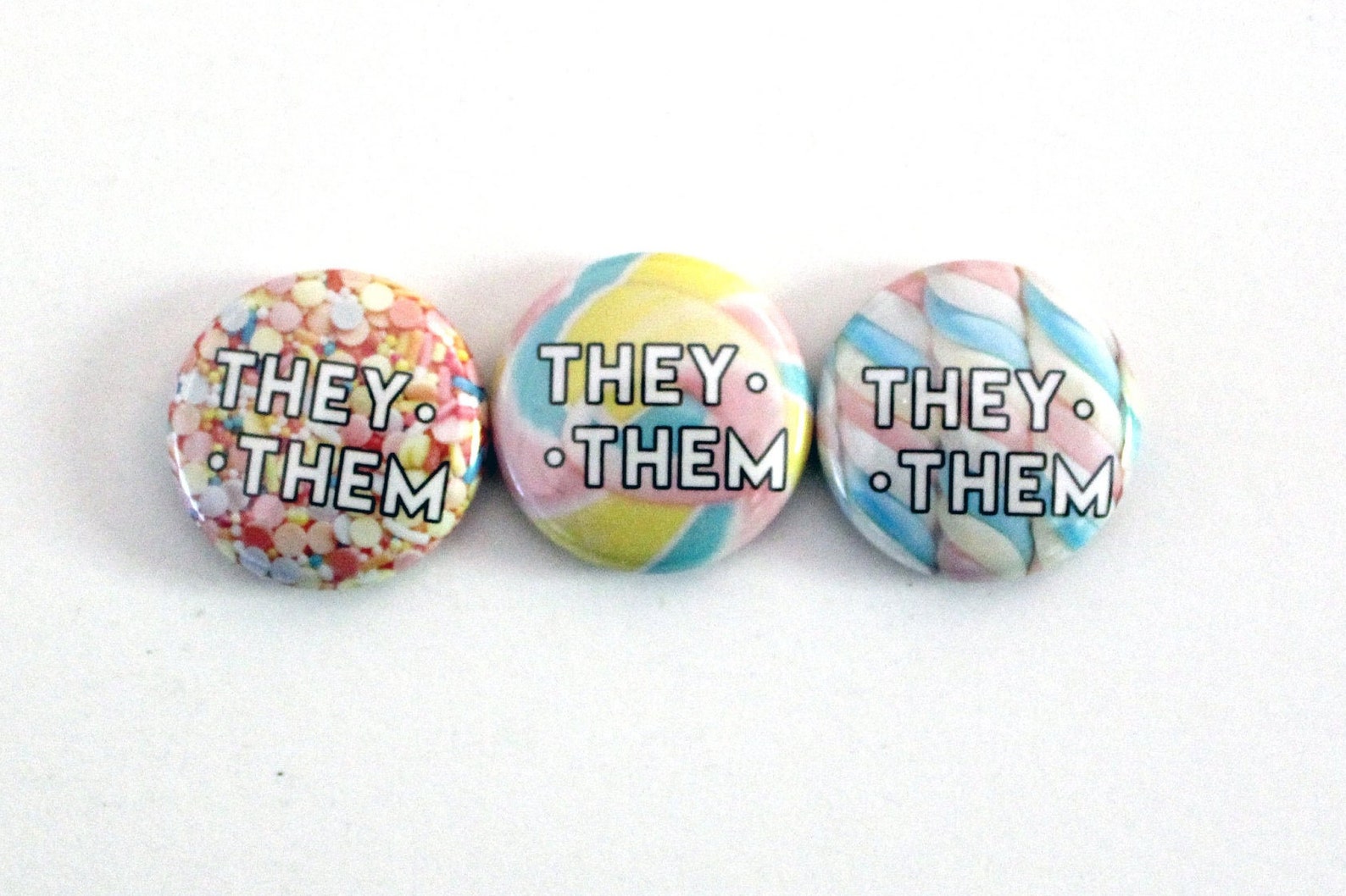 Candy Pastel Pronoun Necklace They/them She/her He/him - Etsy