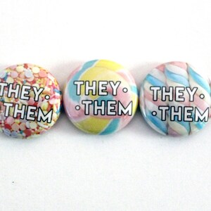 Candy Pastel Pronoun Necklace They/them She/her He/him - Etsy