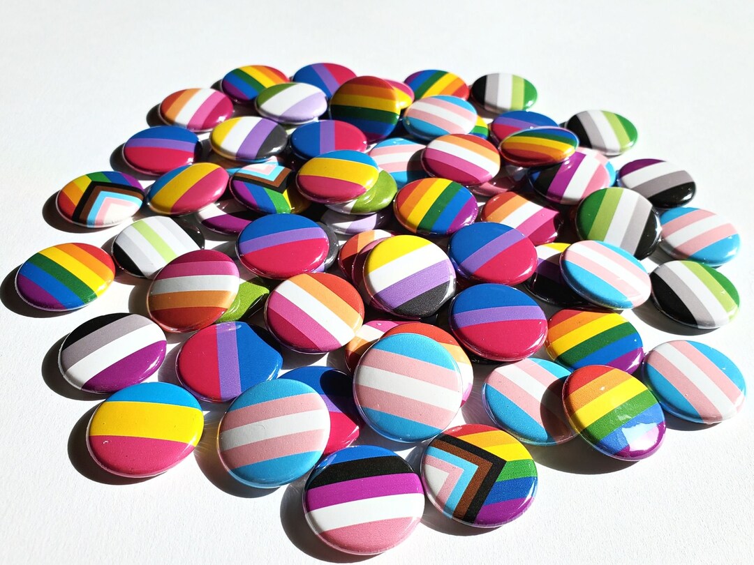 LGBTQ+ Pride Flag Pins: Custom Mix Bulk Pins (1 Inch) - Etsy New Zealand