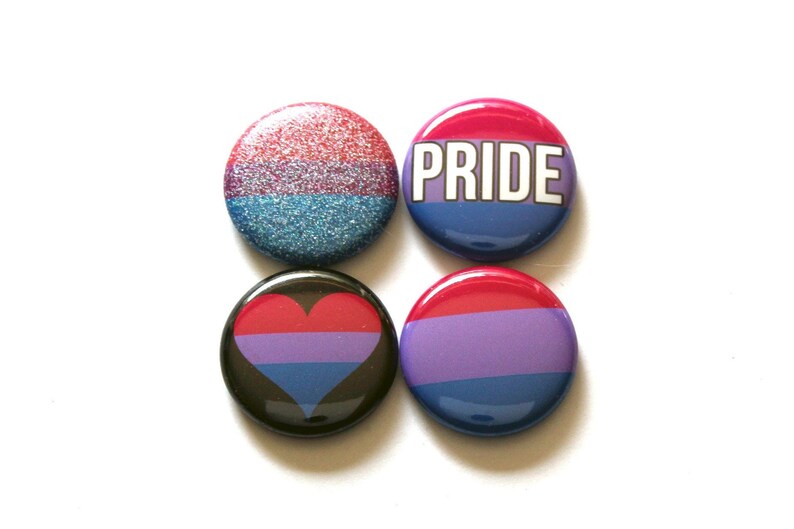 Bisexual Pride Pins Bisexual Pride Pins Bi Pride Buttons Etsy