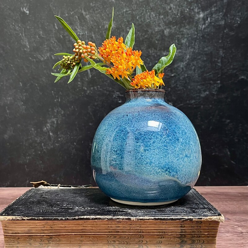 Blue Flower Vase - Etsy