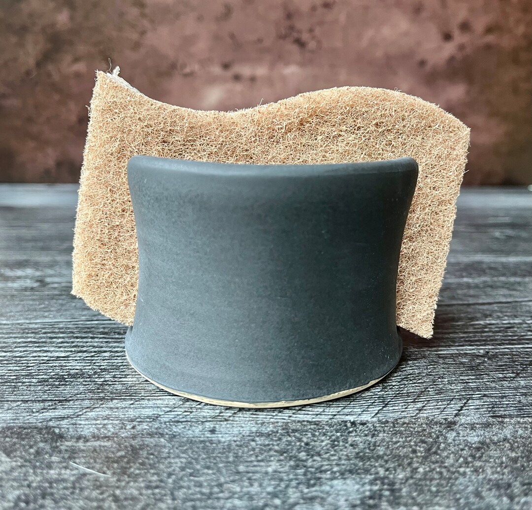 Ceramic Sponge Holder Matte Black Sponge Holder, Handmade Ceramic ...