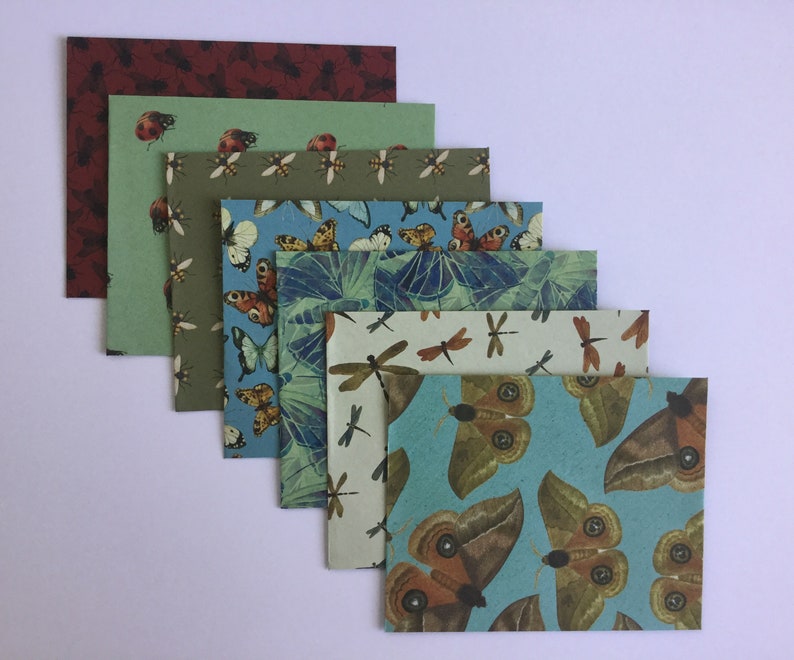 Insect Envelopes Bug Stationery Snail Mail Happy Mail - Etsy