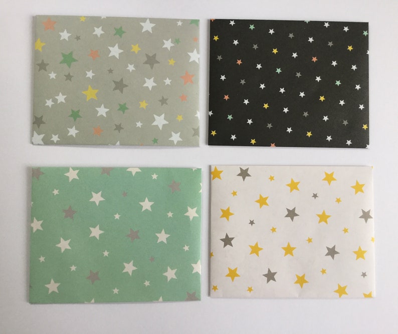 Star Envelopes, Celestial Stationery, Bright Patterned Envelopes, Snail ...