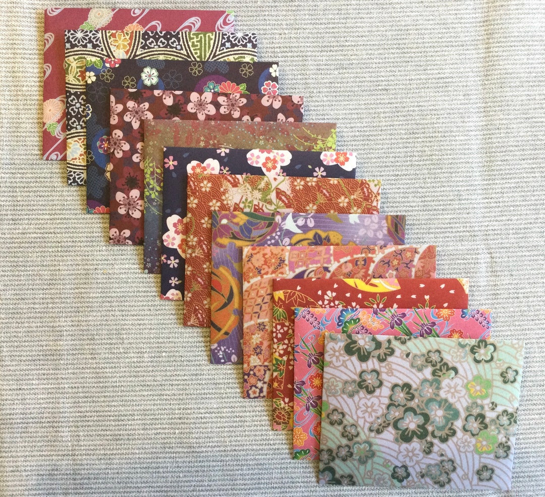 Cherry Blossom Envelopes: Chiyogami Japanese Stationery, Set of 12 - Etsy