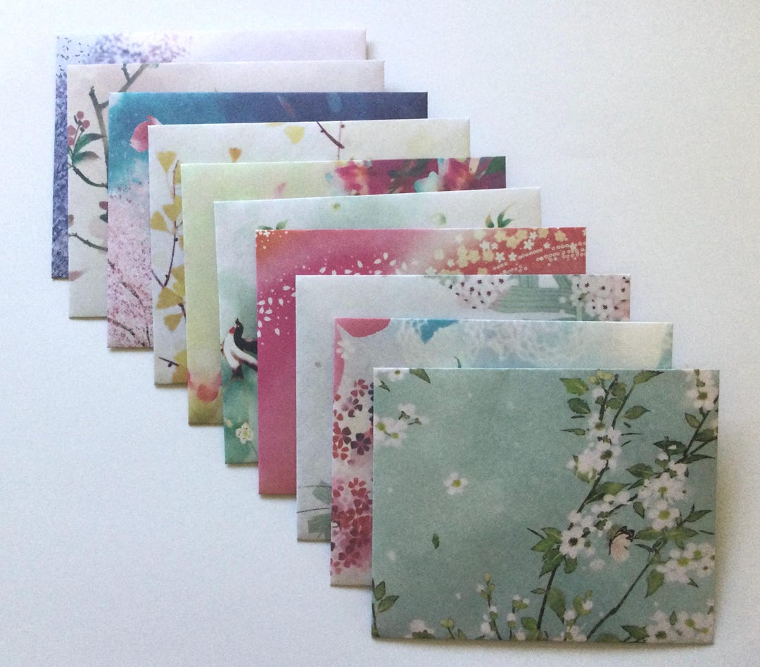 Cherry Blossom Tree Envelopes, Nature Stationery, Snail Mail, Happy ...