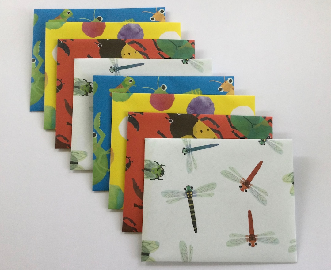 Insect Envelopes, Bug Stationery, Snail Mail, Happy Mail, Handmade ...