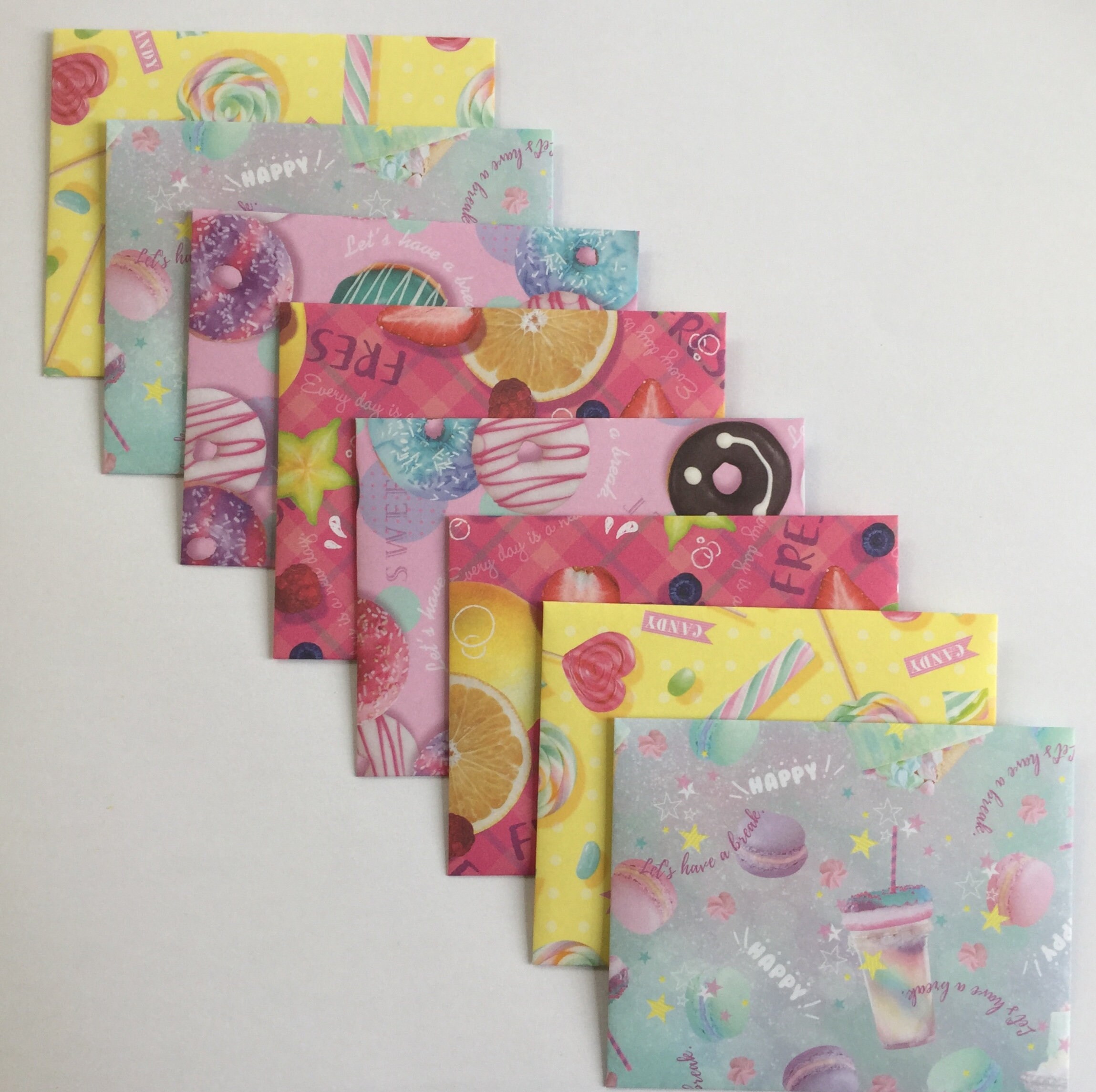 Fun candy envelopes lolly stationery sweets small | Etsy