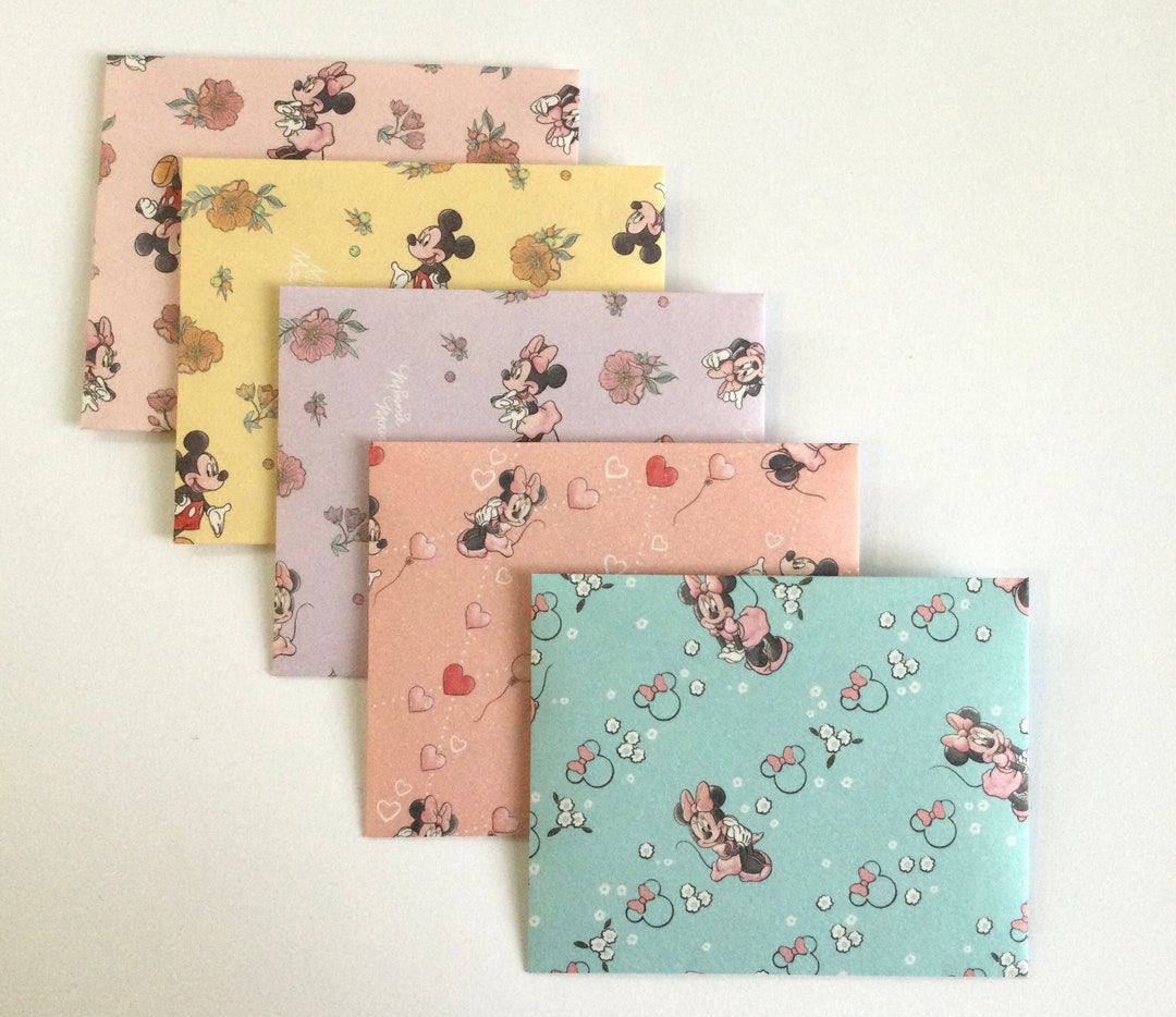 Minnie Mouse Envelopes: Handmade Origami Stationery, Set of 5 - Etsy