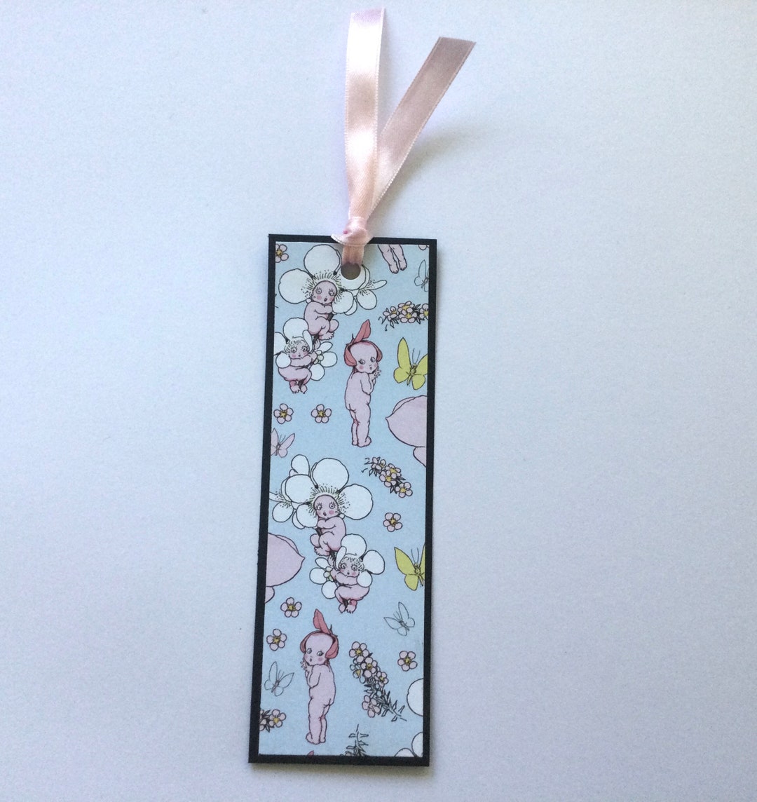 Gumnut Baby Bookmarks, Pink Blossom Baby Birthday Gift Idea, Book Lover ...