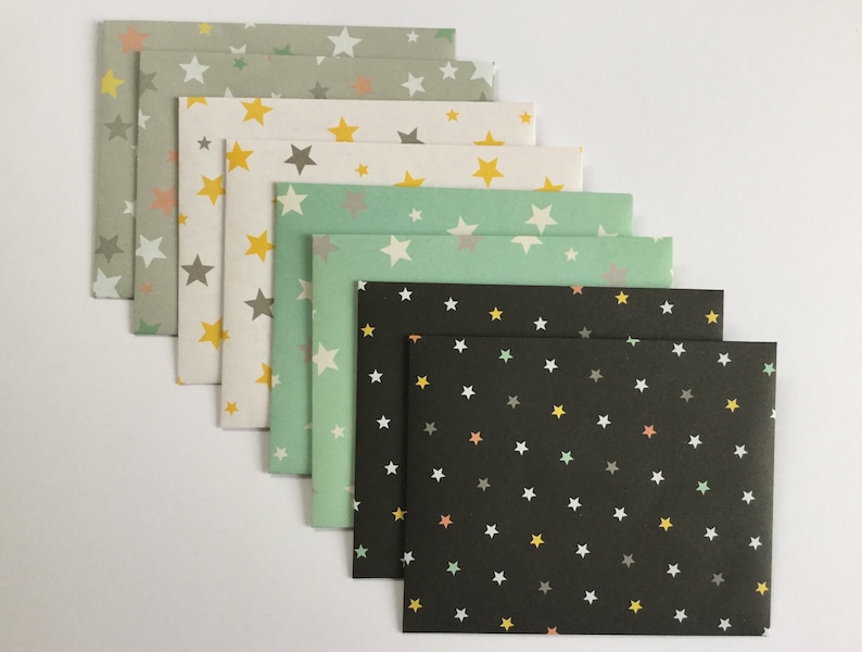 Star Envelopes, Celestial Stationery, Bright Patterned Envelopes, Snail ...