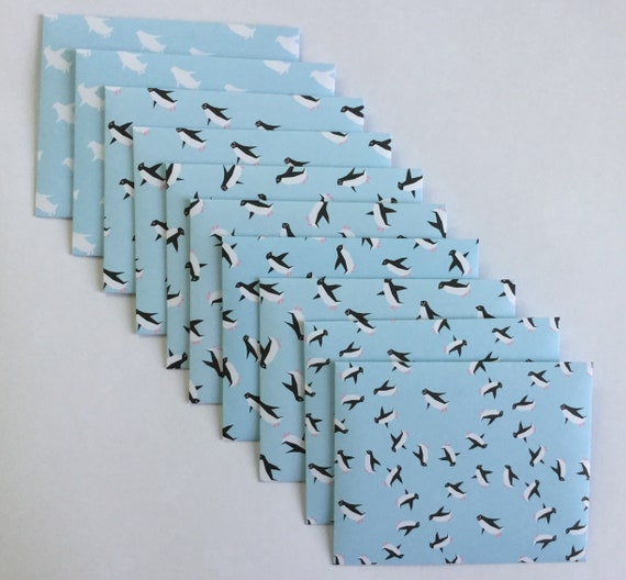 Penguin Envelopes Animal Stationery Cute Envelopes Bright - Etsy Australia