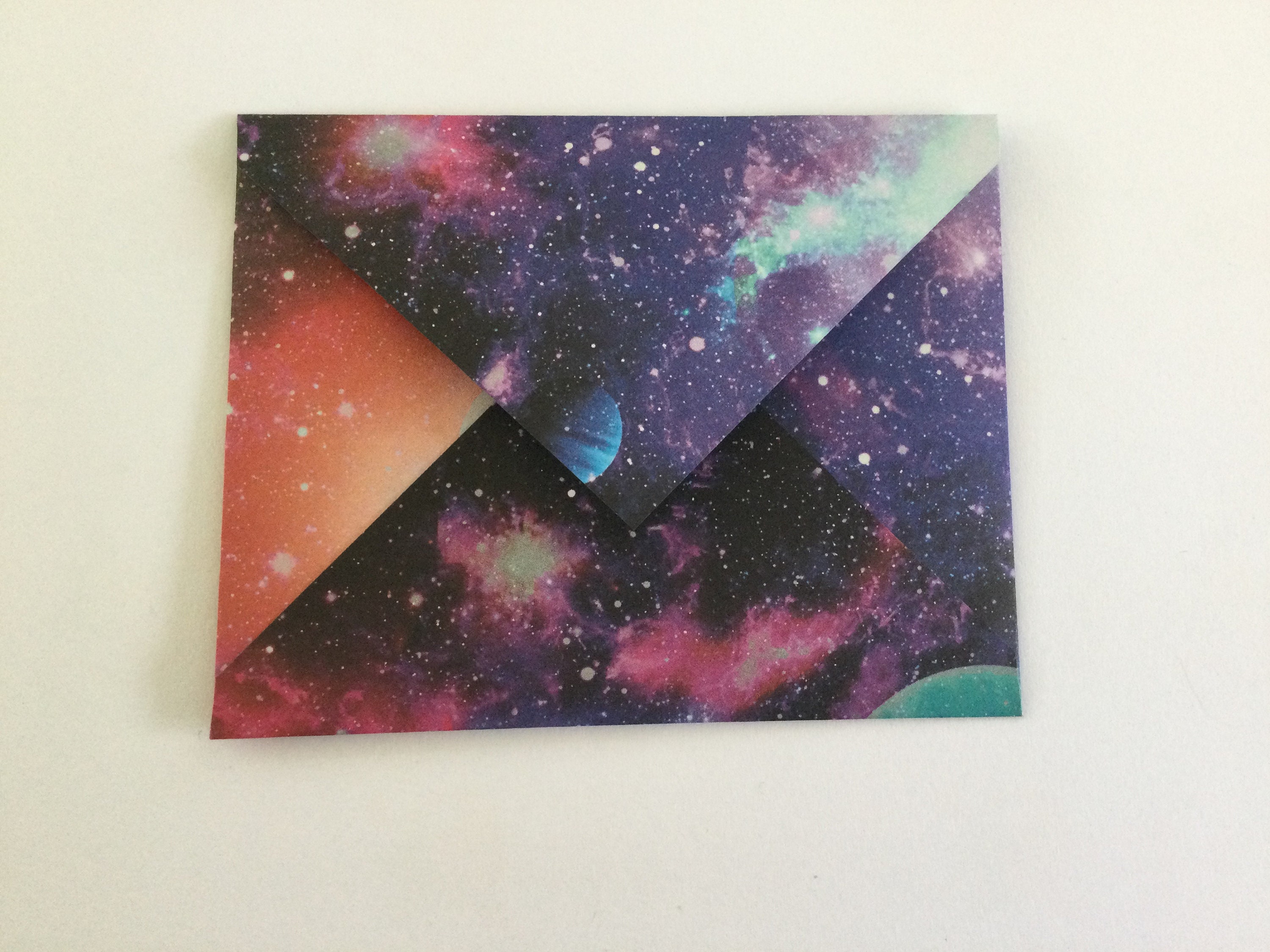 Galaxy envelopes space theme snail mail space paper | Etsy