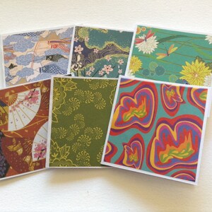 Japanese Mini Thank You Cards, Mini Note Card Set, Bright, Colourful ...