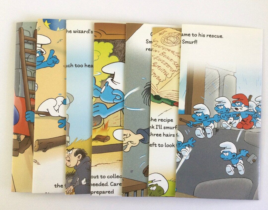 Smurf Money Envelopes, Book Page Envelopes, Smurf Cash Envelopes ...