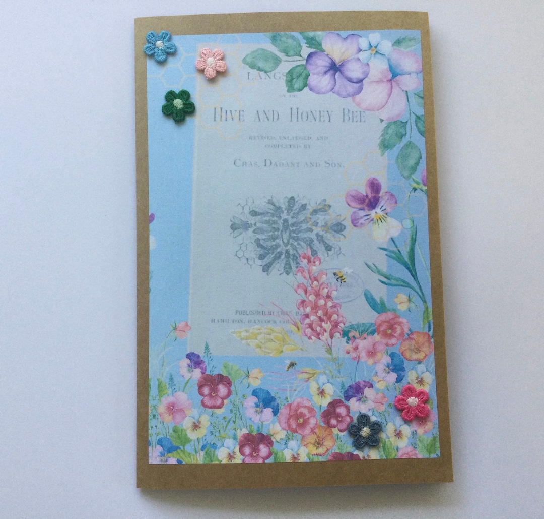 Bee Flip Book / Journal With Pockets, Journaling Supplies, Snail Mail ...