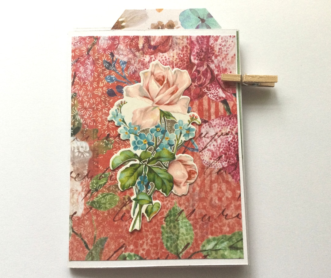 Mini Flip Book, Mini Album, Journaling Supplies, Floral Snail Mail ...