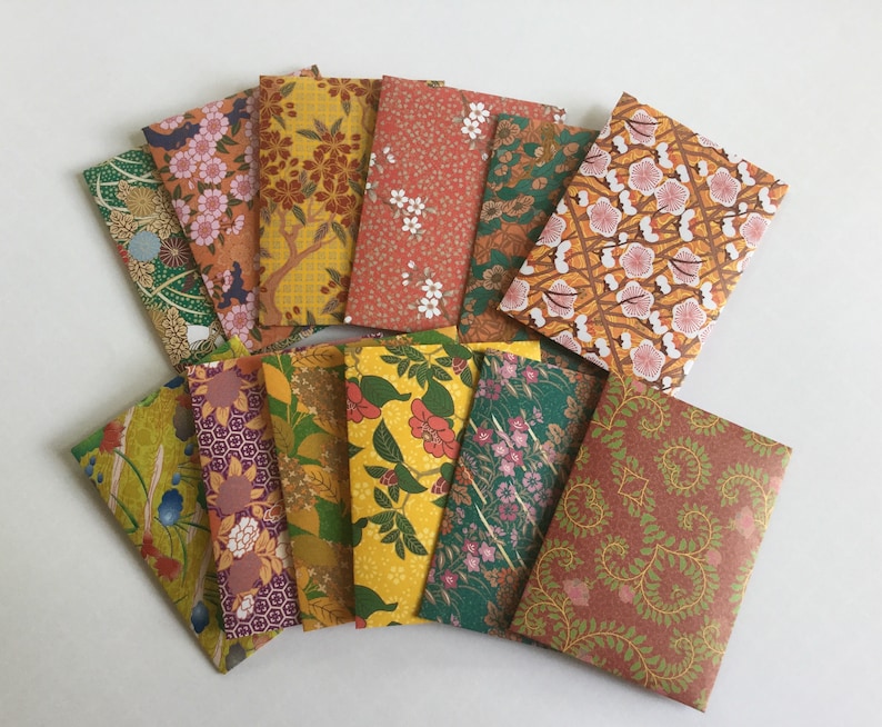 Japanese Envelopes Mini Cards Mini Envelopes Japanese - Etsy