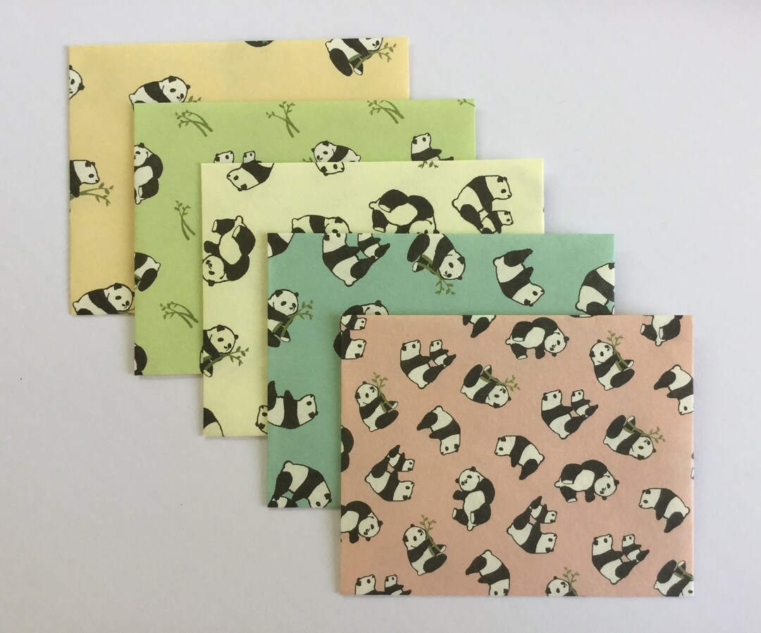 Panda Envelopes, Panda Stationery, Snail Mail, Happy Mail, Handmade ...