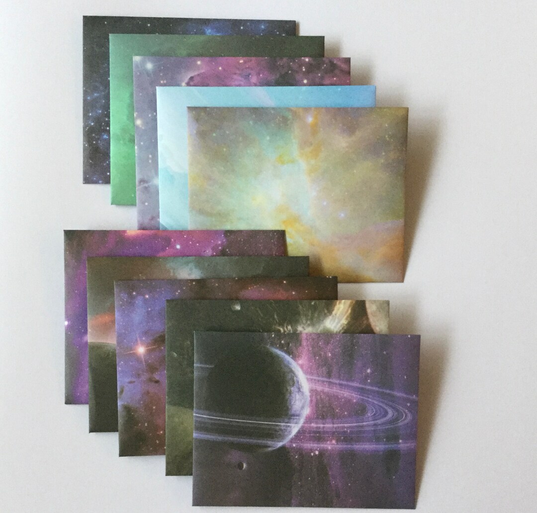 Space Envelopes, Small Cosmic Planet Stationery, Astronomy Snail Mail ...