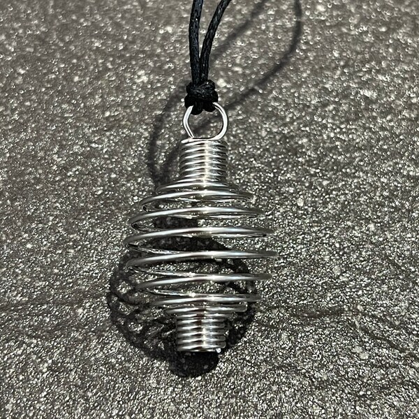 Stainless Steel Gemstone Cage Necklace - Etsy