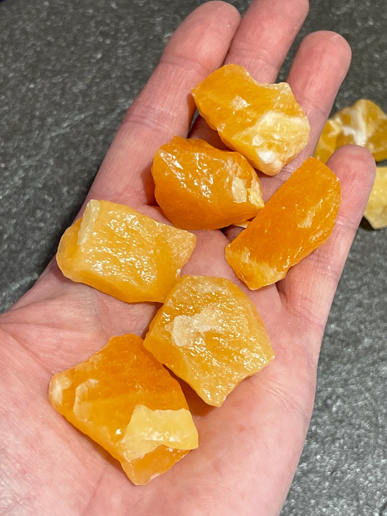 Raw Orange Calcite Crystal Rough Calcite Gemstone Piece - Etsy