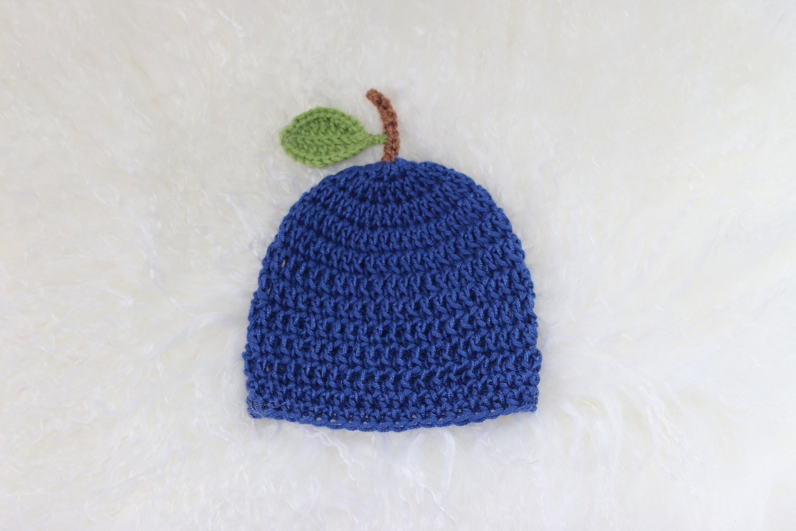 Blueberry Newborn Hat, Baby Boy Hat, Baby Girl Crochet Hat, Blueberry ...