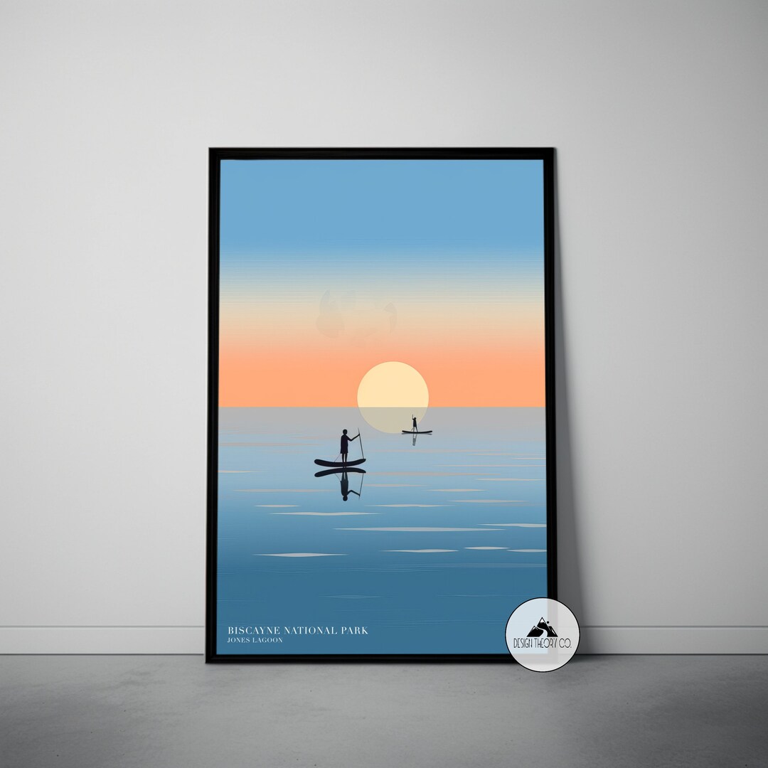 Biscayne National Park Travel Poster, Jones Lagoon, Mid Century Travel ...