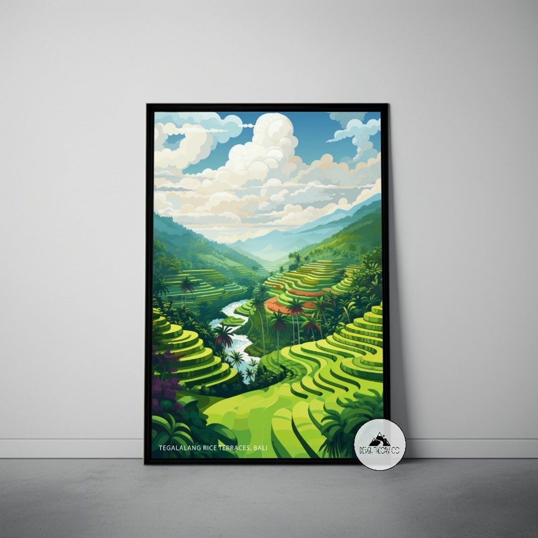 Tegalalang Rice Terraces Bali Poster Print, Bali Rice Fields Mid ...