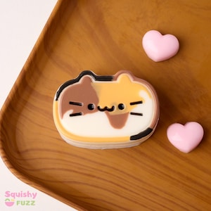 Calico Cat Face Squishy Toy, Tortoiseshell Cat Face Squishy, Handmade ...