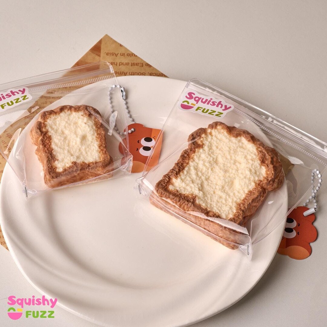 Toast Taba Squishy Toy, Cute Stress Relief Toys, Handmade Safety ...