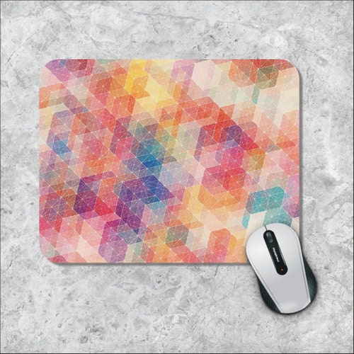 Mousepad / Mouse Pad / Mat Black Geometry Triangles - Etsy