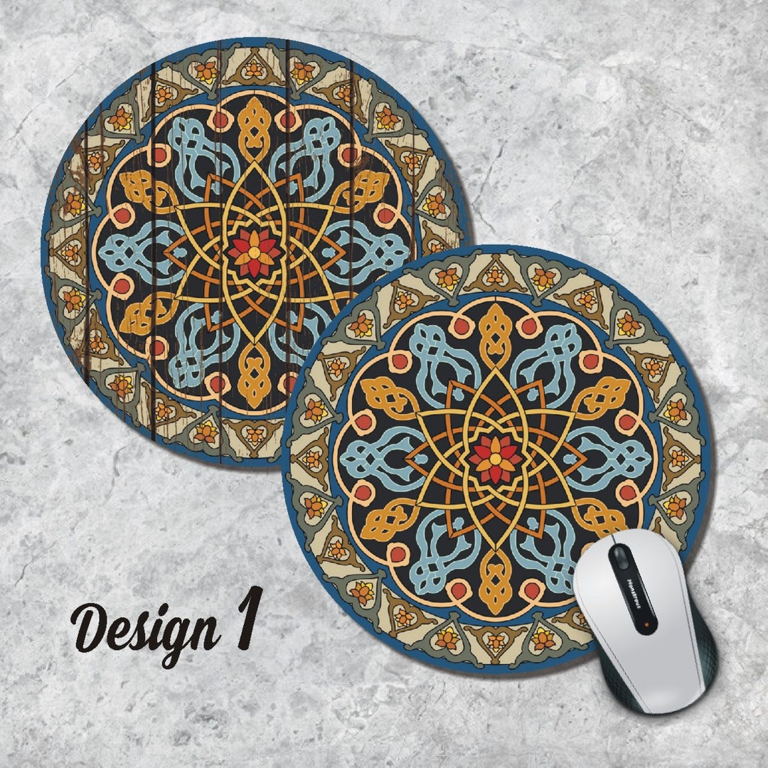 Mandala Mousepad, Oriental Mouse Pad, Geometric Mouse Pad, Vintage ...