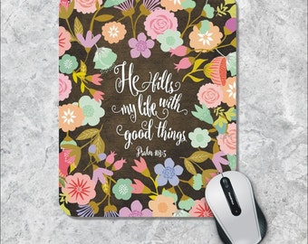 Bible Verse Mousepad Quote Mouse Pad Chalkboard Mousepad | Etsy
