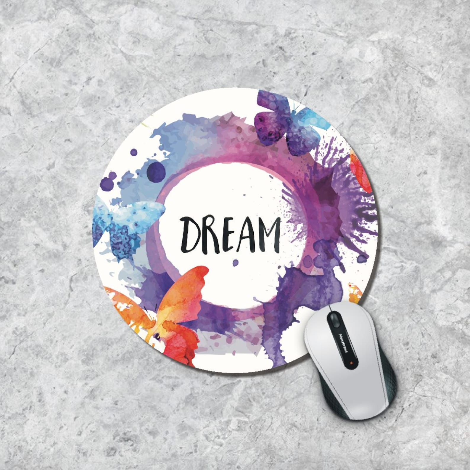 Quote Mousepad Dream Mouse Pad Watercolor Mouse Mat - Etsy