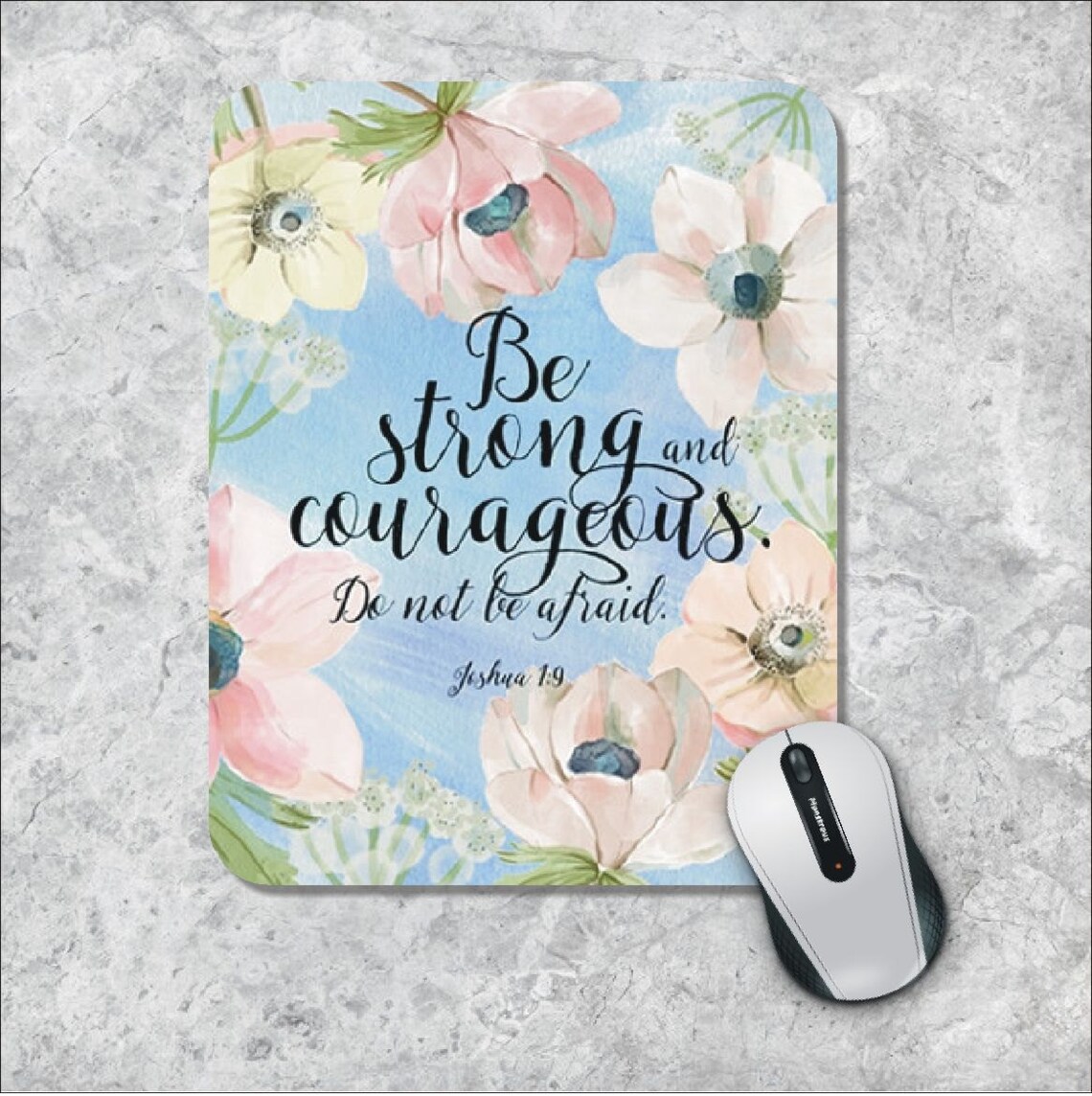 Bible Verse Mousepad Quote Mouse Pad Floral Mousepad Be - Etsy
