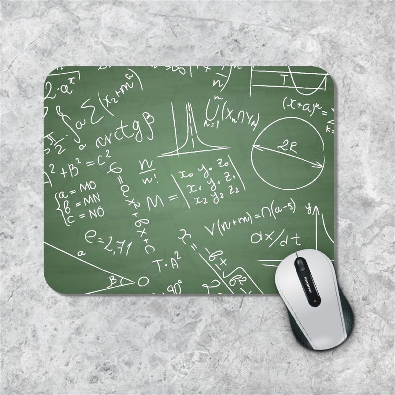 Math Mousepad Science Mousepad Green Chalkboard Mouse Pad - Etsy