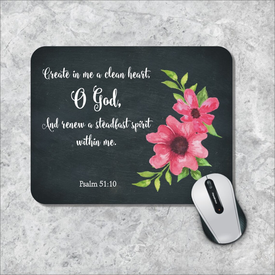 Bible Verse Mousepad Quote Mouse Pad Chalkboard Mousepad | Etsy
