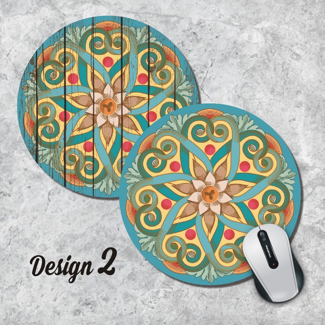 Mandala Mousepad Oriental Mouse Pad Geometric Mouse Pad | Etsy