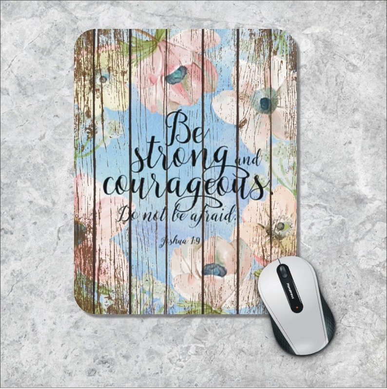 Bible Verse Mousepad Quote Mouse Pad Floral Mousepad Be - Etsy