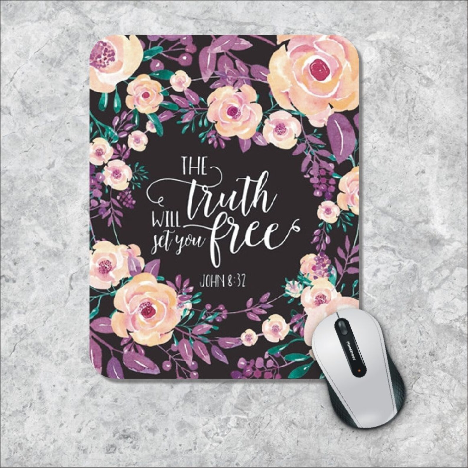 Bible Verse Mousepad, Quote Mouse Pad, the Truth Pad, Watercolor Mouse ...