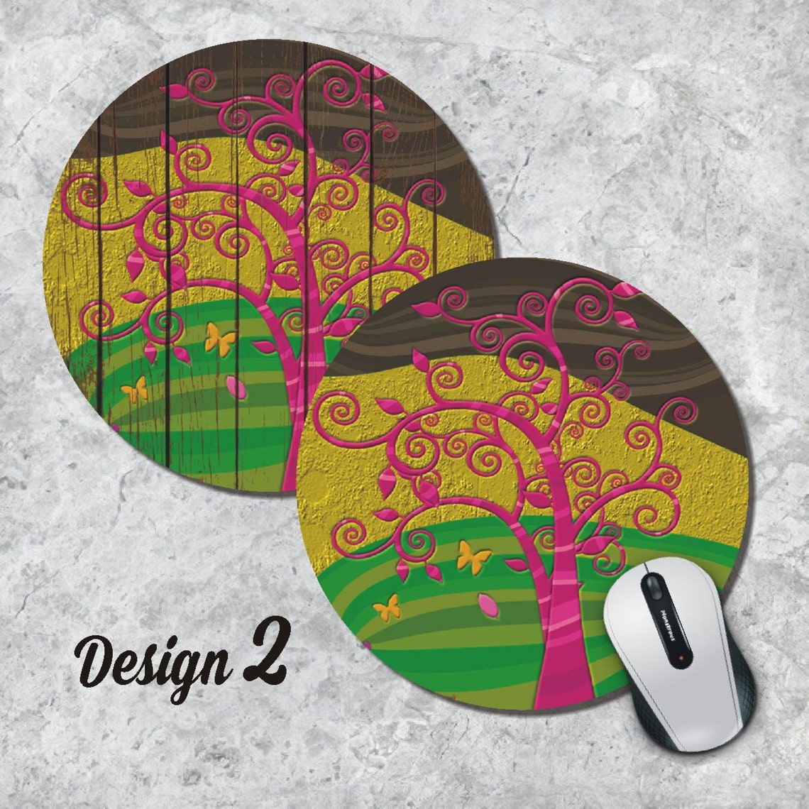 Magical Tree Mouse Pad Tree of Life Mouse Mat Round Mouse - Etsy