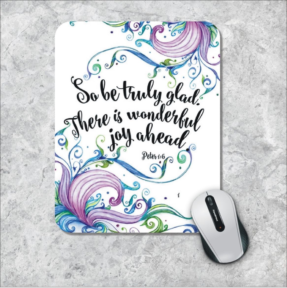 Bible Verse Mousepad Quote Mouse Pad Watercolor Mouse Mat | Etsy