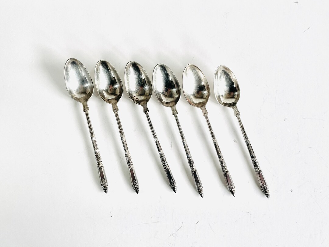 CUCHARILLA DE CAFE De Postre De Palo Ornamentado Set De 6 Unidades ...