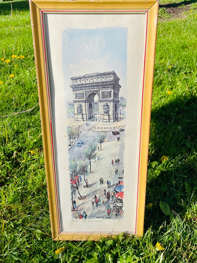 LAMINA PARIS De Rafael Ortiz Alfau Antigua Impresión Original ...