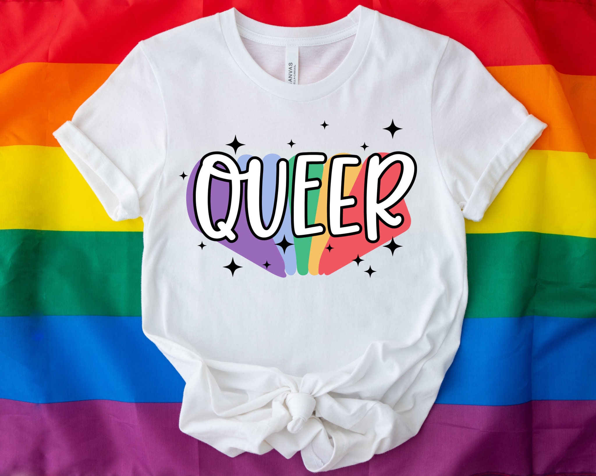 Rainbow Queer LGBTQ+ Pride Svg Png Dxf Eps - Etsy