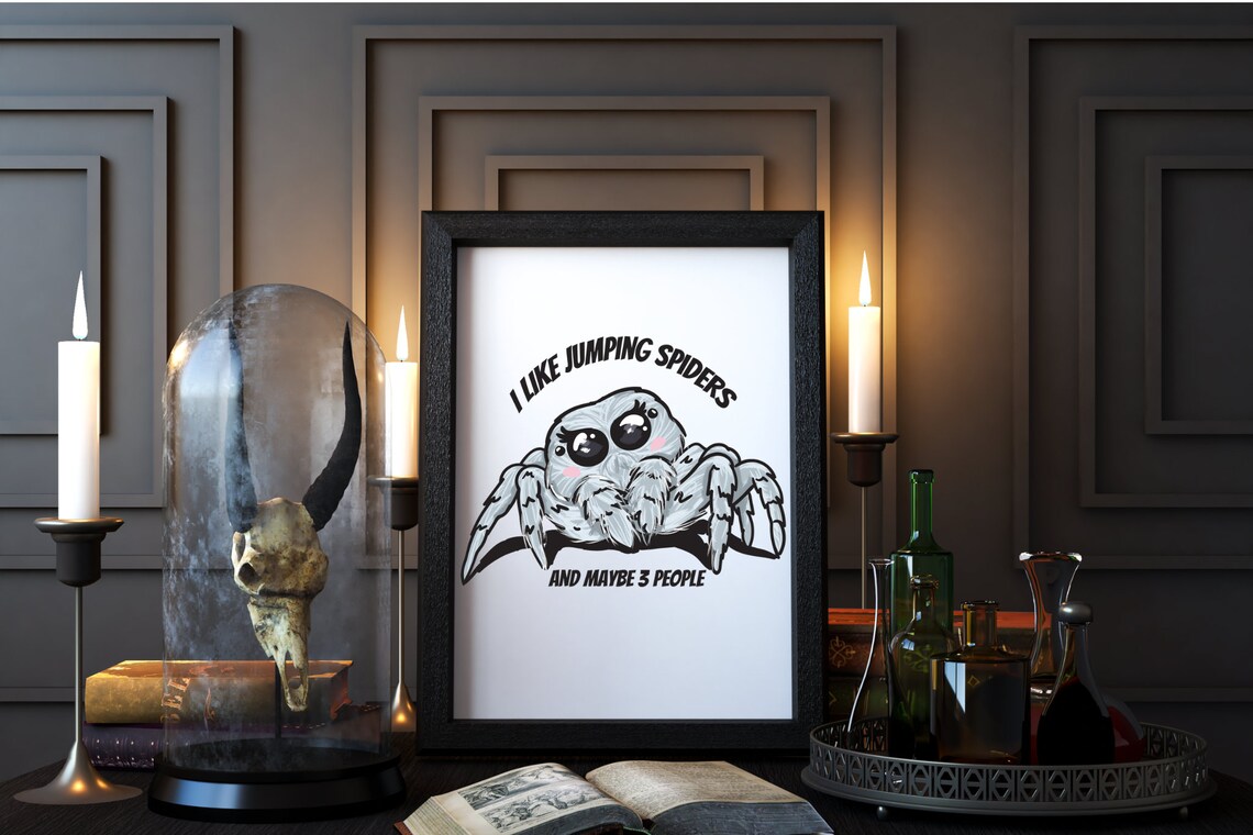 Jumping Spider Cute PNG Sublimation Spood Phiddipus Regius Regal ...