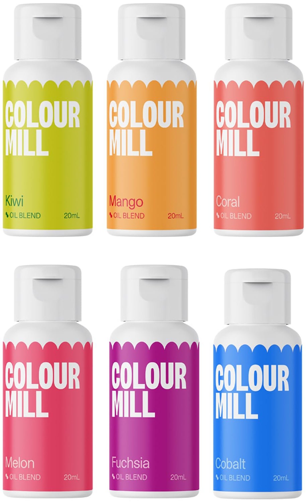 Colour Mill Set of 6 Tropical Oil-based Food Color 20ml Bottles - Etsy