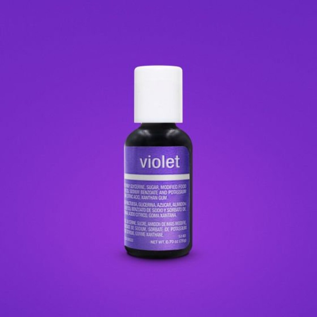 Chefmaster Violet Liqua-gel Food Color .70 Oz - Etsy