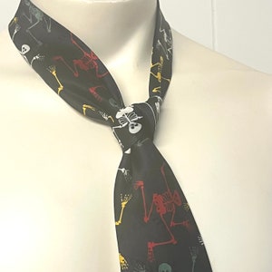 The Spooky Guy, Vintage 1990s Black Skeleton Necktie - A.rodgers ...